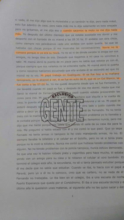 Exclusivo La Impactante Declaraci N De C Mo Nahir Galarza Mat A Su Novio Infobae