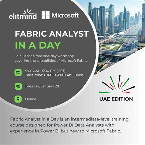 Uae Microsoftfabric Dataanalytics Powerbi Elitmindworkshop Uaetech Elitmind