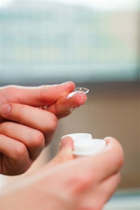 Eyesight Correction With Optical Lens Closeup Contact Lens For Vision