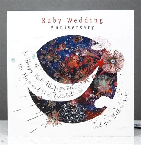 Ruby Anniversary Moon And Stars Card And Caboodle Ruby Anniversary Moon And Stars Card And Caboodle