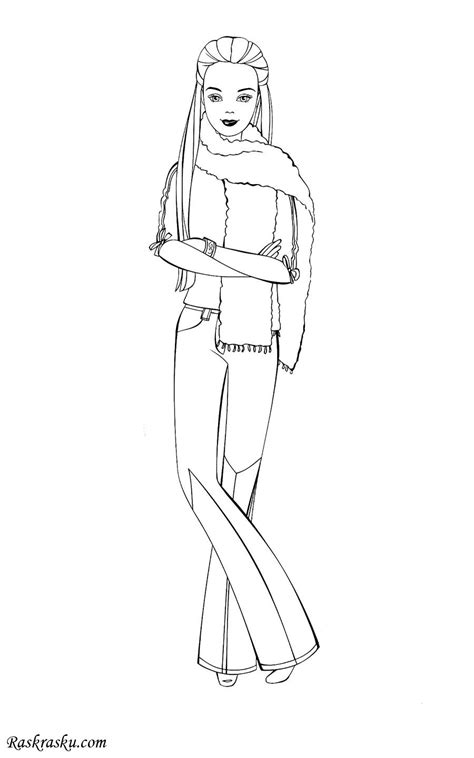 Разукрашки Девушки В Полный Рост 70 фото