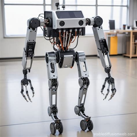 Robot With Walkable Legs Stable Diffusion Online