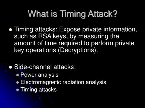Ppt Timing Attacks To Rsa Powerpoint Presentation Free Download Id5242961