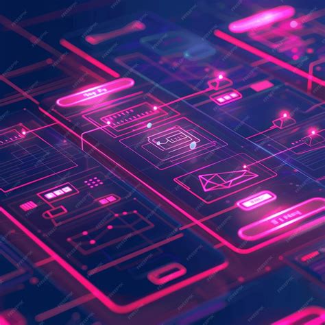 A Wireframe Of A Mobile App With A Logical Flow And Structure Premium