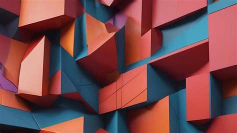 premium ai image 3d rendering of an abstract angular composition