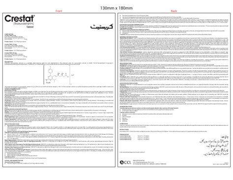Leaflet Crestat Tablet Range Pdf Low Density Lipoprotein Statin