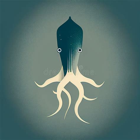 Illustration Of A Squid Stock Image Image Of Fish Swirling 268388961