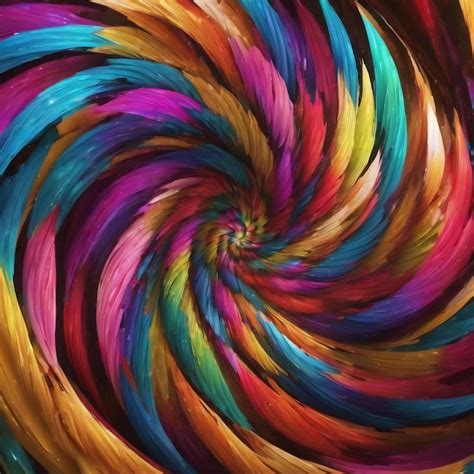 Premium Ai Image Colorful Spiral Abstract Circular Rotating Spiral