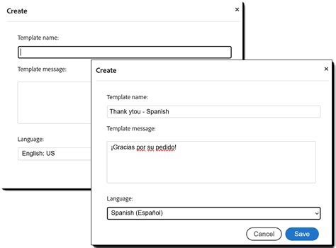 Create A New Message Template