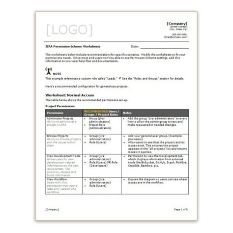 Jira Permission Scheme Worksheets Strategy For Jira®