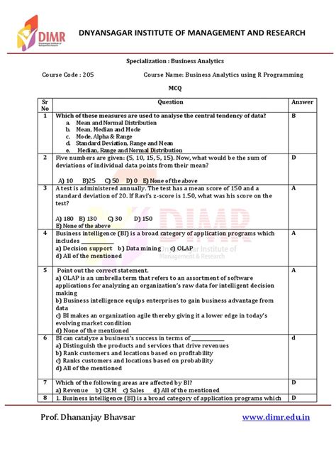 205 r prog mcq pdf parameter computer programming array data structure