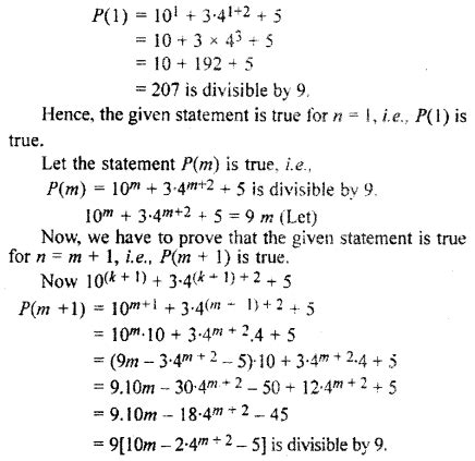 RBSE Solutions For Class Maths Chapter Principle Of Mathematical Induction Ex