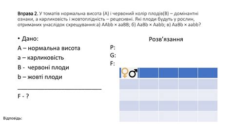Презентація Практична робота № 3 Б СКЛАДАННЯ СХЕМ ДИГІБРИДНОГО СХРЕЩУВАННЯ