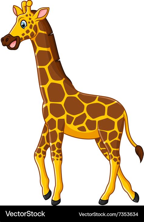 Cute Giraffe Cartoon Royalty Free Vector Image