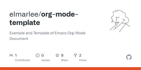 Github Elmarleeorg Mode Template Example And Template Of Emacs Org