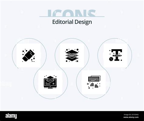 Editorial Design Glyph Icon Pack 5 Icon Design Logo Layers Typing