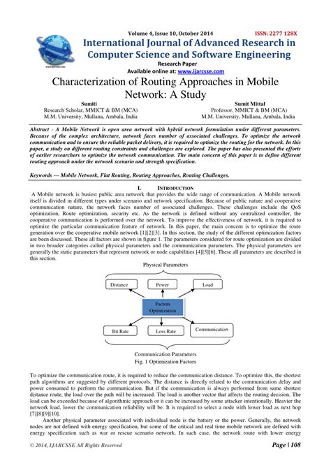 PDF Characterization Of Routing Approaches In Mobile Network A Study
