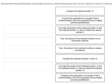 solved use the following building blocks to assemble a proof