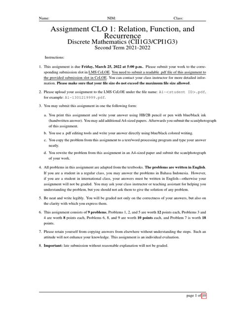 a1 relationfunctionrecurrence pdf function mathematics mathematical logic