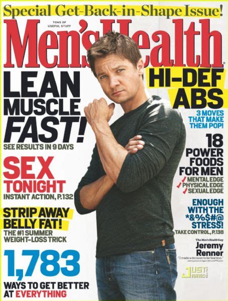 Jeremy Renner Mens Health Magazine September 2010 Cover Photo