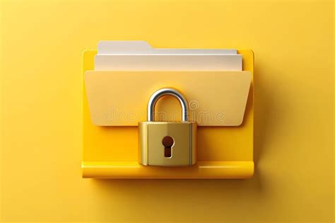 File Folder And Padlock Illustration Privacy Concept Stock Image