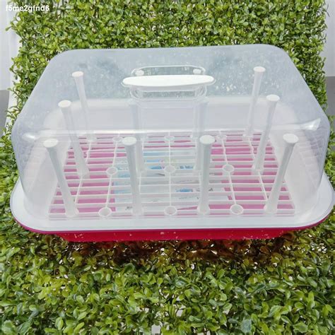 ที่คว่ำแก้ว ที่คว่ำขวดนม ก้านเสียบ 12 ก้าน พร้อมส่ง Sn ที่คว่ำแก้ว ที่คว่ำจาน พร้อมฝา No 560