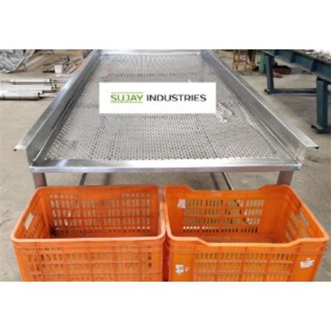 Ss 304 Fruits Vegetables Cleaning Sorting Grading Table Capacity Manual In Bengaluru Sujay