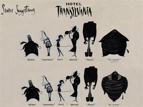 Art Of Hotel Transylvania Character Design References Silhouette Drawing Cartoon Style Drawing