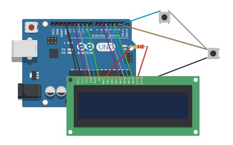Circuit Design Arduino Lcd Game Tinkercad