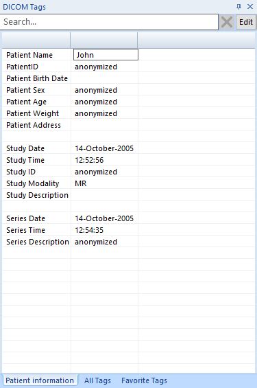 Edit Dicom Tags