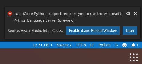 Connection To Python Language Server Is Erroring Shutting Down Issue Microsoft