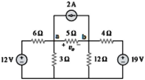 solved for the circuit in the figure find the voltage vo using