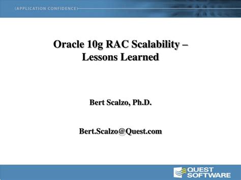 Ppt Oracle 10g Rac Scalability Lessons Learned Powerpoint