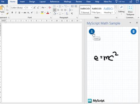 Integrate Math Equations In Word With Myscript Math Sample