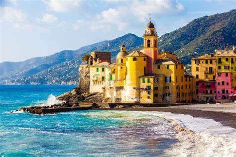 Camogli Italy Stock Image Image Of Italy Surf Buildings 1909163