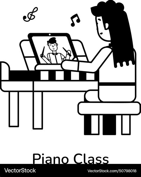 Piano Class Royalty Free Vector Image Vectorstock