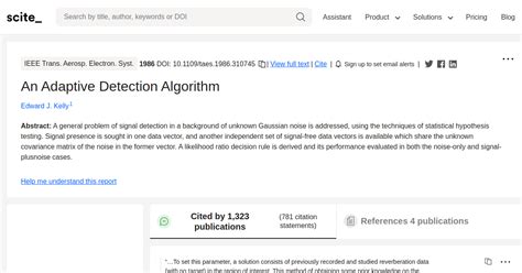 An Adaptive Detection Algorithm