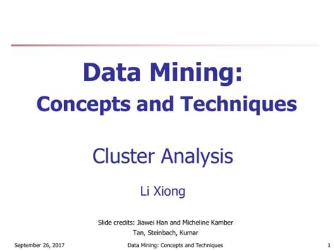 Ppt Data Mining Concepts And Techniques Cluster Analysis Li Xiong