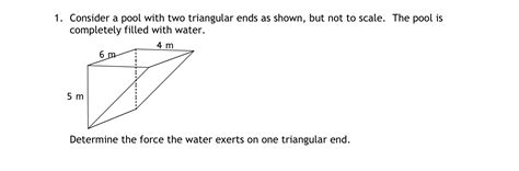 solved consider a pool with two triangular ends as shown