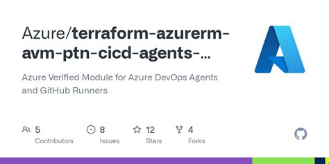 github azure terraform azurerm avm ptn cicd agents and runners azure verified module for