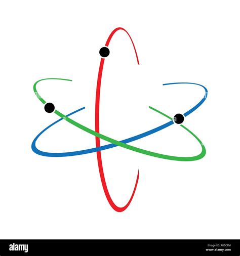 Atom Icon Vector Illustration Symbol Of Science Education Nuclear