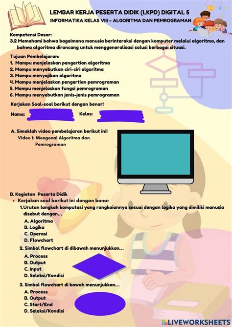 lkpd ke 5 algoritma dan pemrograman worksheet