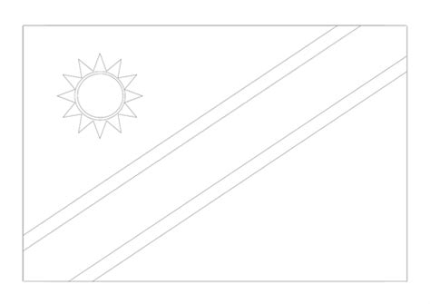 Namibia Flag Coloring Country Flags