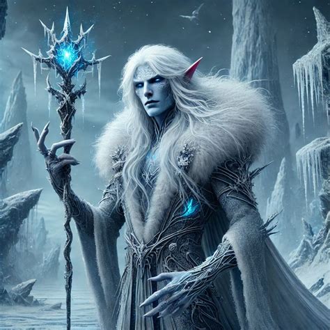 Snow Elf Warlock Snow Elf Fantasy Elf