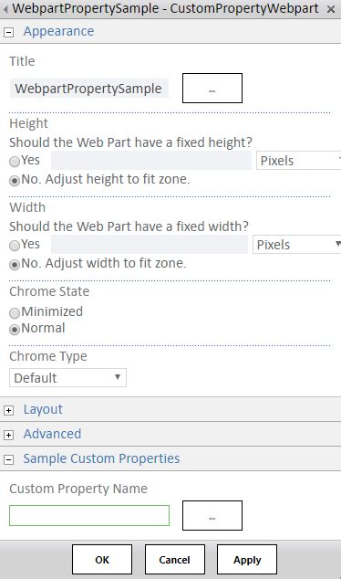Creating Custom Webpart Property Sharepoint