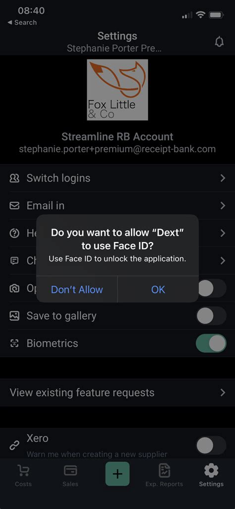 How To Set Up Biometric Authentication On The Mobile App Dext Help Center