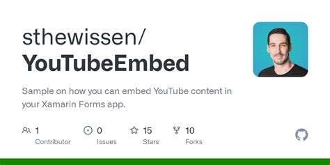 github sthewissen youtubeembed sample on how you can embed youtube content in your xamarin