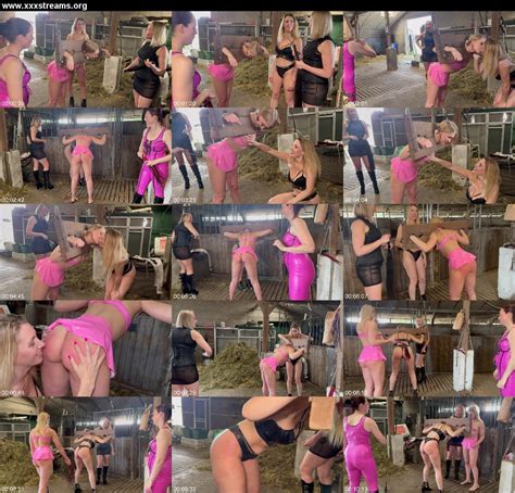 Two Girls Get Whipped In The Barn Double Domme Painful Session