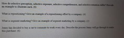 Solved How Do Selective Perception Selective Exposure