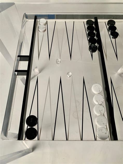 Lucite Backgammon Table With Glass Cover At 1stdibs Acrylic